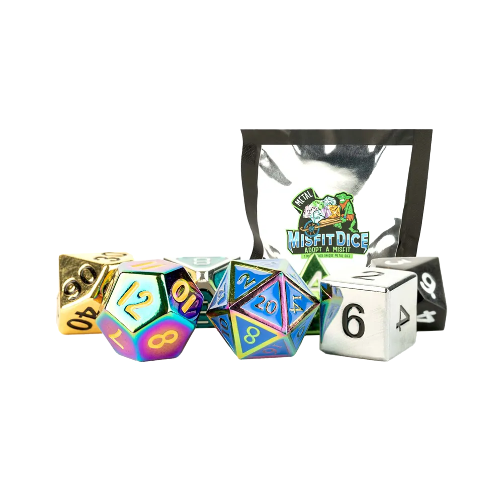 Fan Roll Misfit Metal Polyhedral Dice Set – Galleon Games